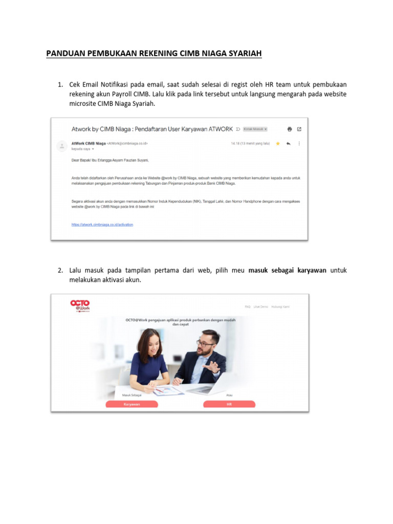 Panduan Atwork CIMB Niaga | PDF