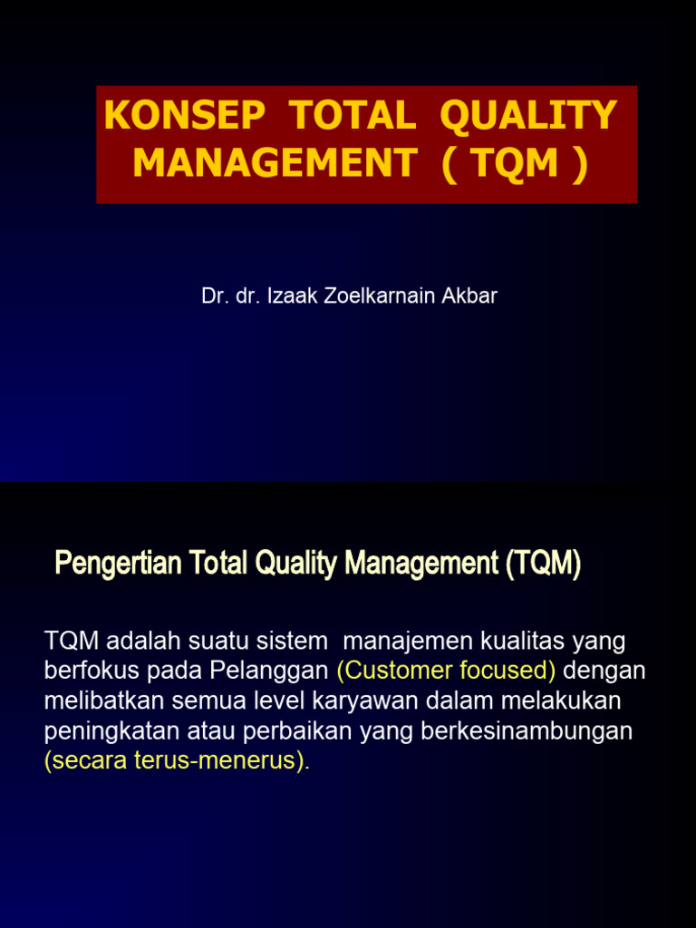 Konsep TQM | PDF