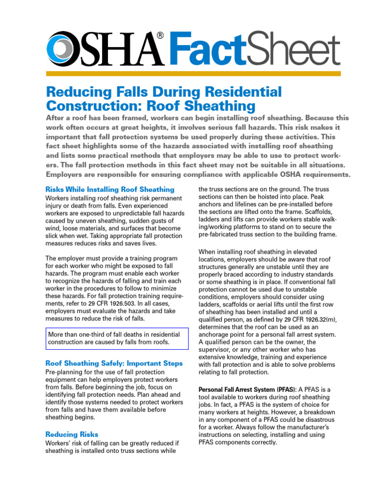 Roof Attic | PDF | Occupational Safety And Health Administration | Safety