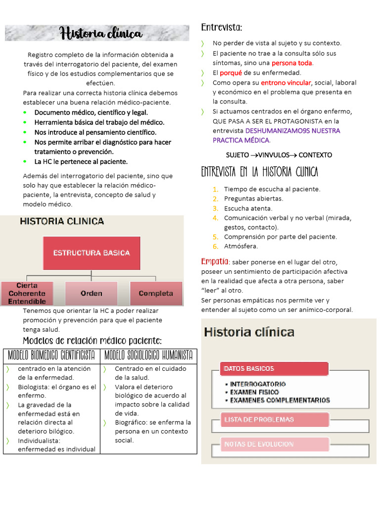 historia clinica-1 | PDF | Diagnostico medico | Historial médico