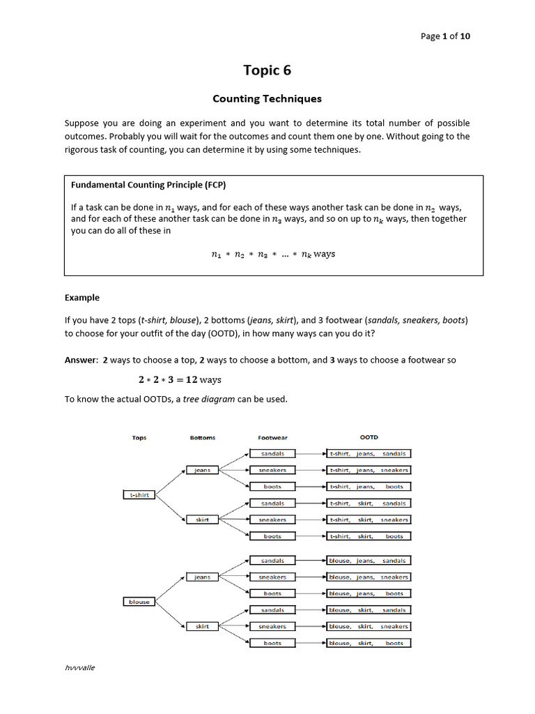 Topic6. Counting Methods | PDF