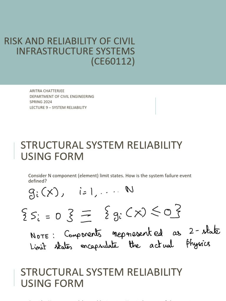 Structural System Reliability Analysis | PDF | Technology & Engineering