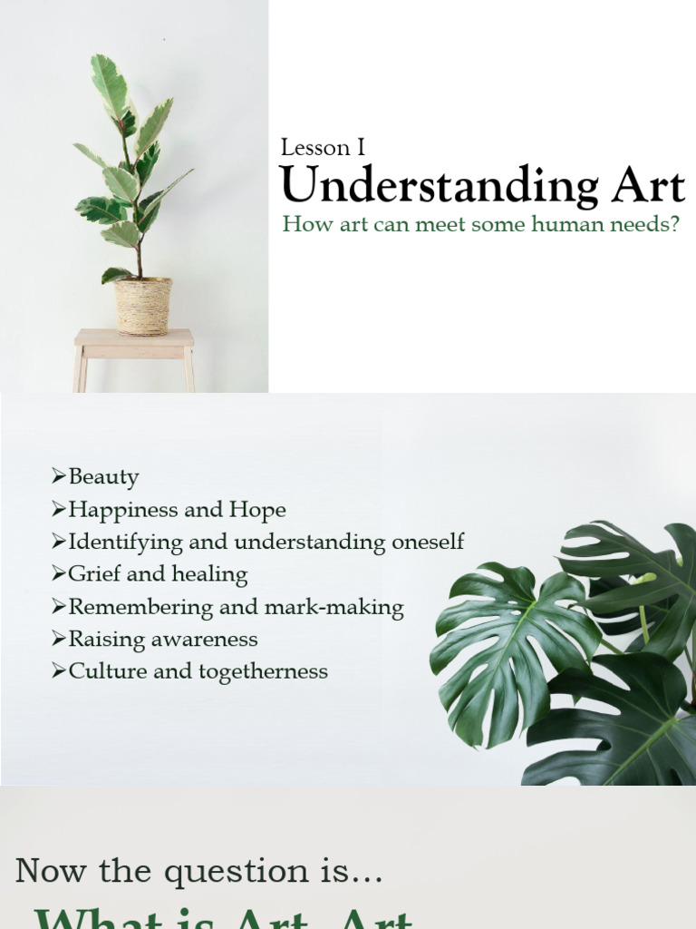 LESSON 1 Understanding Art | PDF | Beauty | Grief