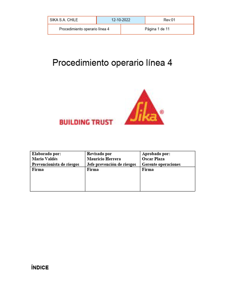 Operario linea 4 | PDF