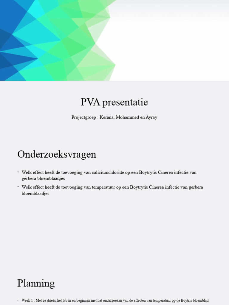 Presentatie Pva | PDF