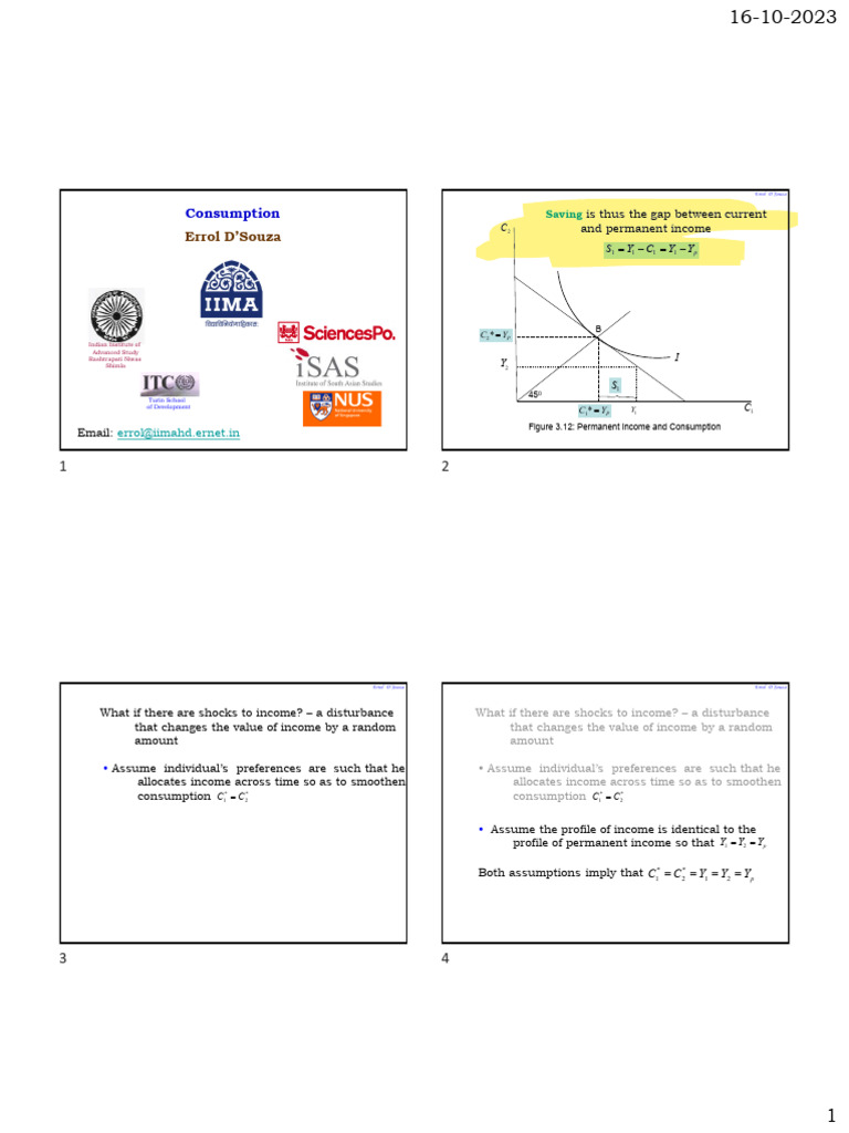 Session 5 - Consumption | PDF | Interest | Consumption (Economics)