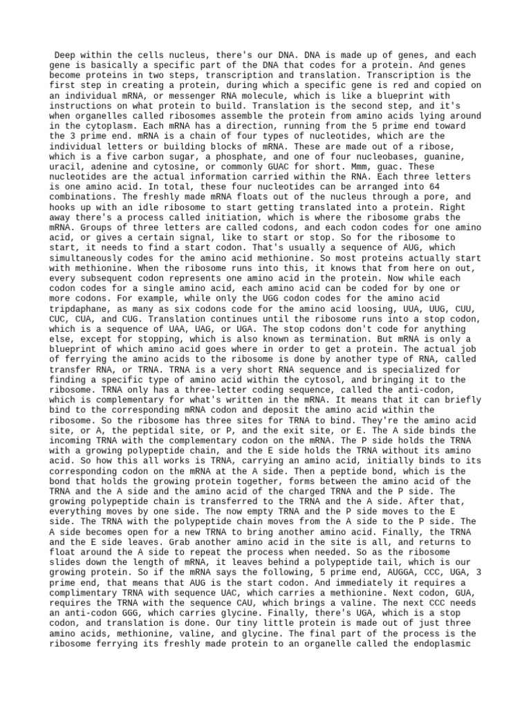 M1412 | PDF | Translation (Biology) | Genetic Code