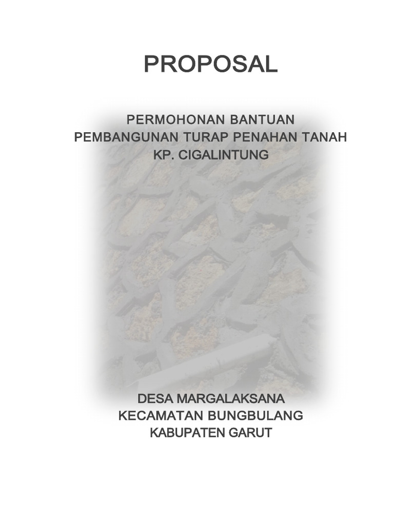 Proposal TPT Cigalintung Margalaksana | PDF