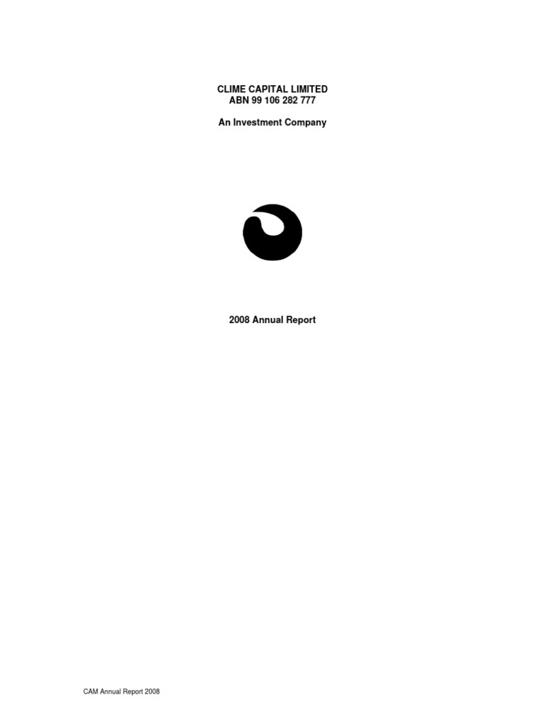 CAM Annual Report 2008 | PDF | Dividend | Preferred Stock