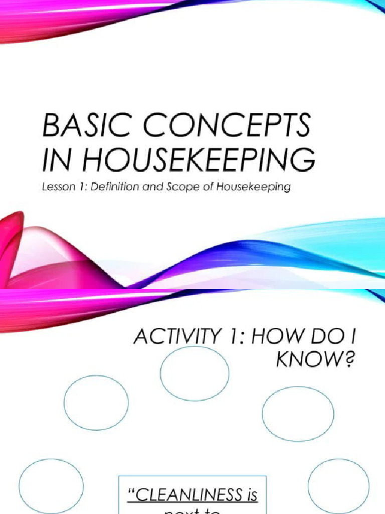 Week 1 Basic Concept in Housekeeping | PDF