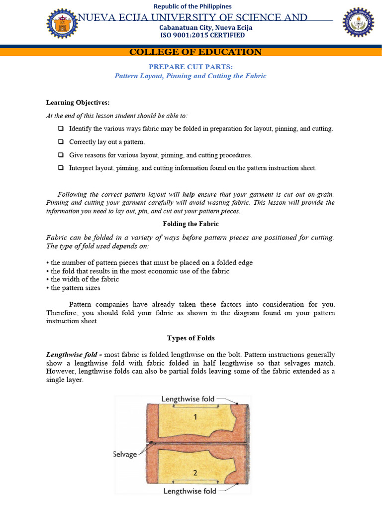 Pattern Layout and Cutting Techniques | PDF | Seam (Sewing) | Knitting