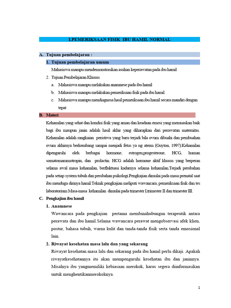 Modul Praktikum Kep - Maternitas | PDF