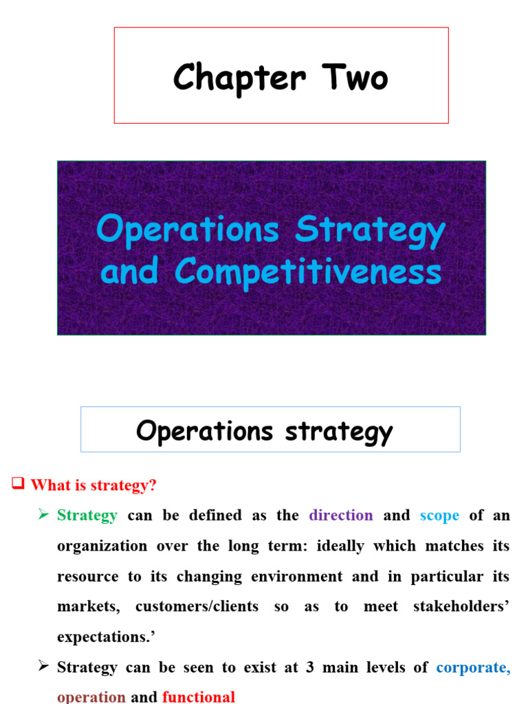 OM Chapter 2 | PDF | Strategic Management | Business