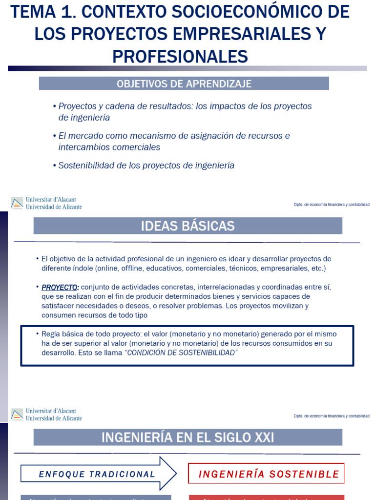 Tema 1 Contexto Socieconómico de Los Proyectos Profesionales y Empresariales | PDF