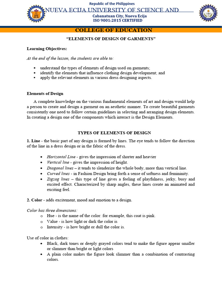 Elements of Design of Garments Alvarez Norman | PDF | Clothing | Color