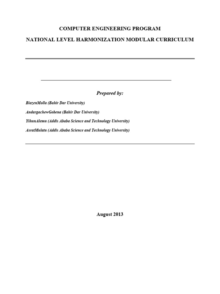 CoEg Harmonization Final Curriculum - AYAB | PDF | Engineering ...