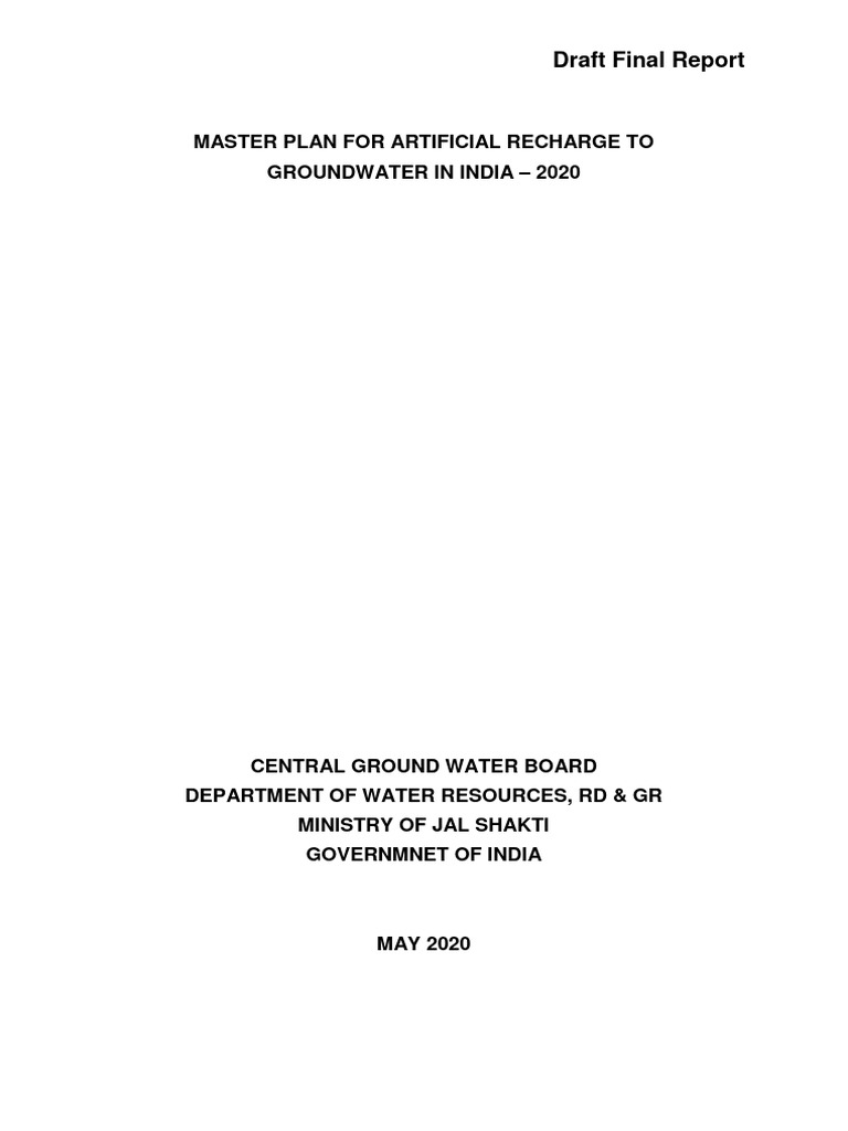 Artificial Recharge of GR WTR Draft Final Report | PDF