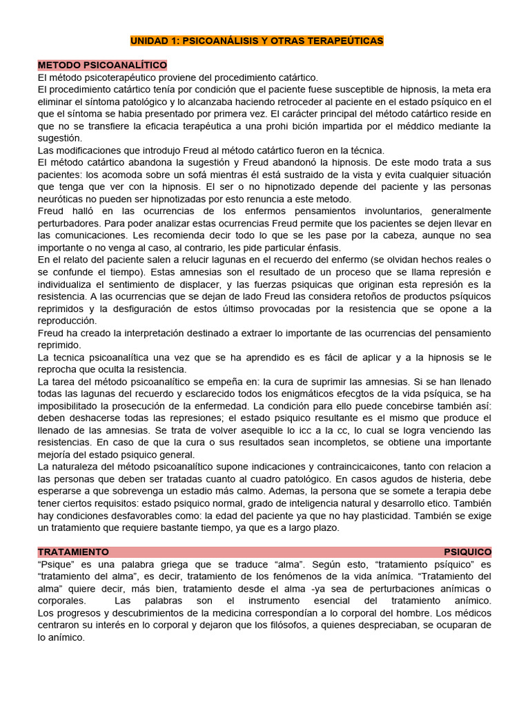 FINAL PSICO III Unidad 1 | PDF | Hipnosis | Jacques Lacan