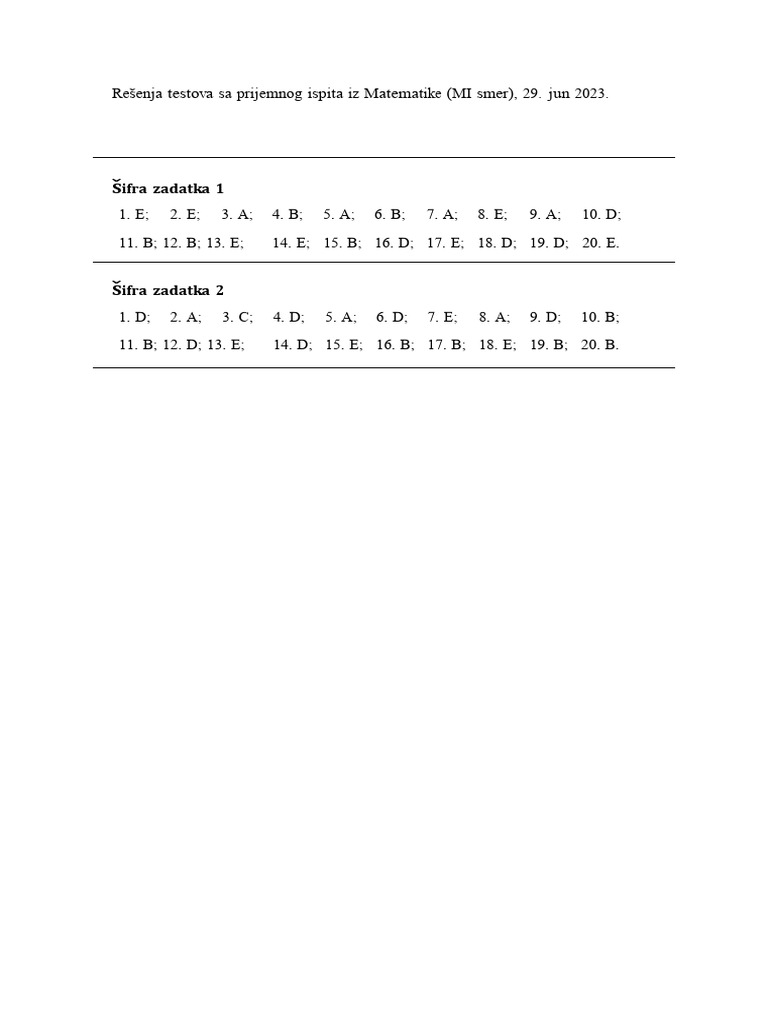 Prijemni 2023 MI Resenja MM | PDF