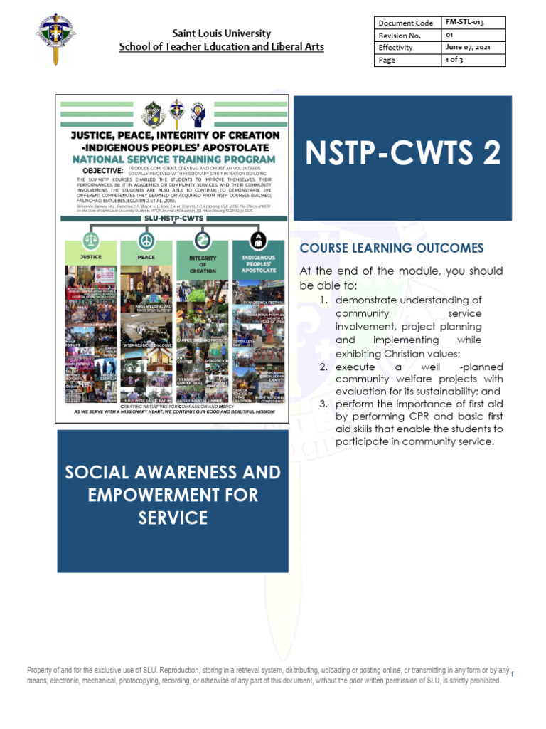 Clo & Course Introduction | PDF | First Aid | Community