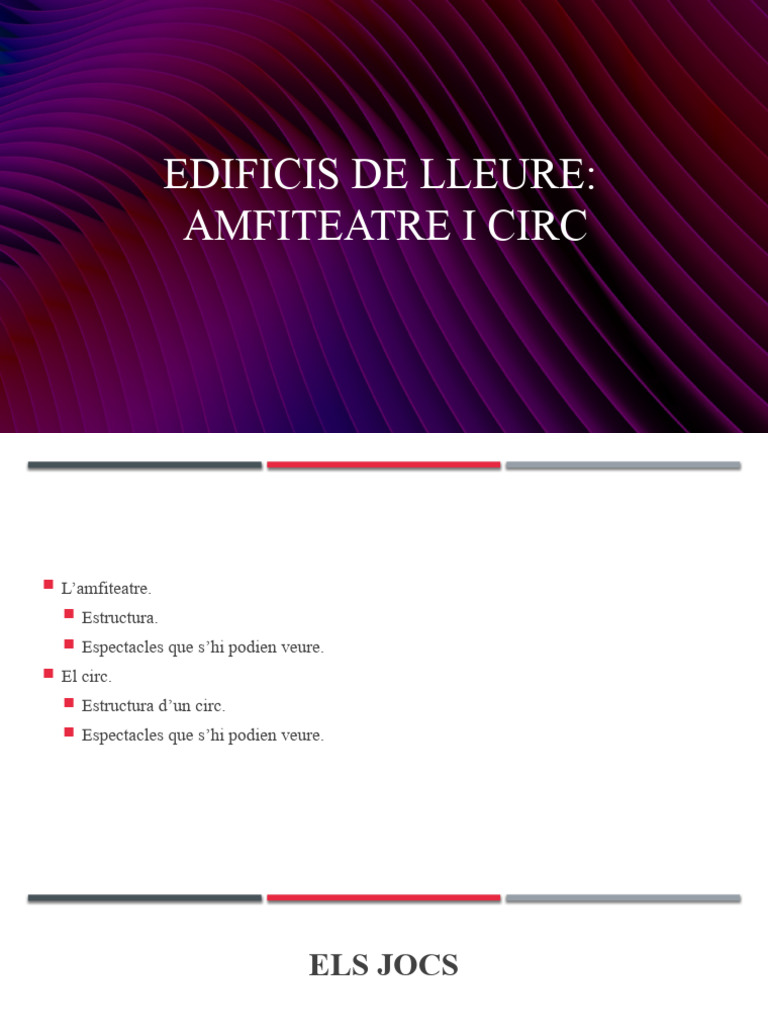 Els Jocs. Amfiteatre I Circ | PDF