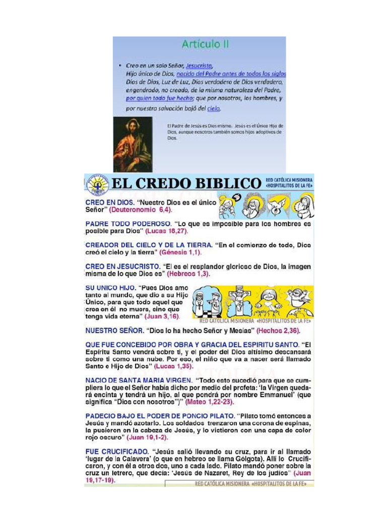 2do Artículo Del Credo-1 | PDF | Jesús | Mesías