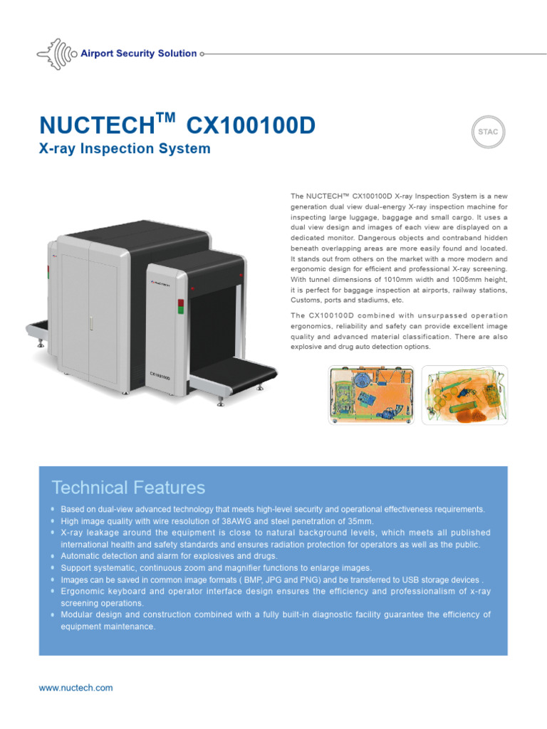 Escaner de Equipaje cx100100d | PDF | X Ray | Baggage