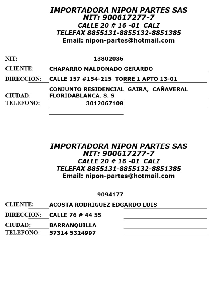 Copia de Rotulo para Cajas | PDF | Finanzas y dinero