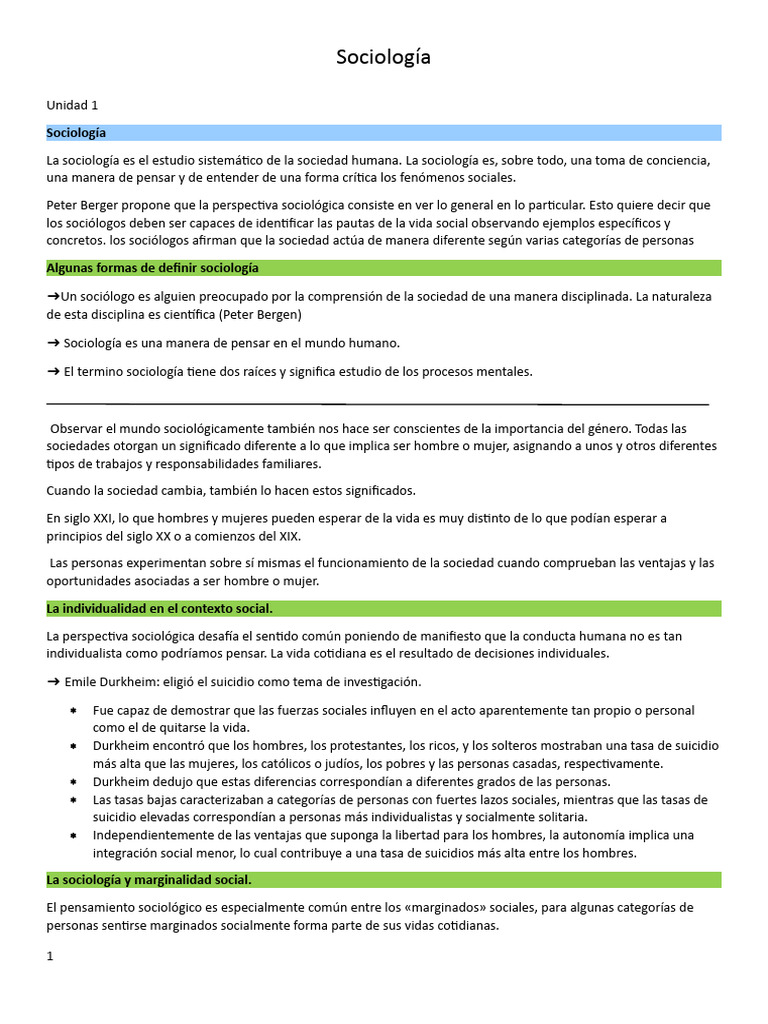 Introducción a la Sociología y sus Clásicos | PDF | Desempleo | Sociología