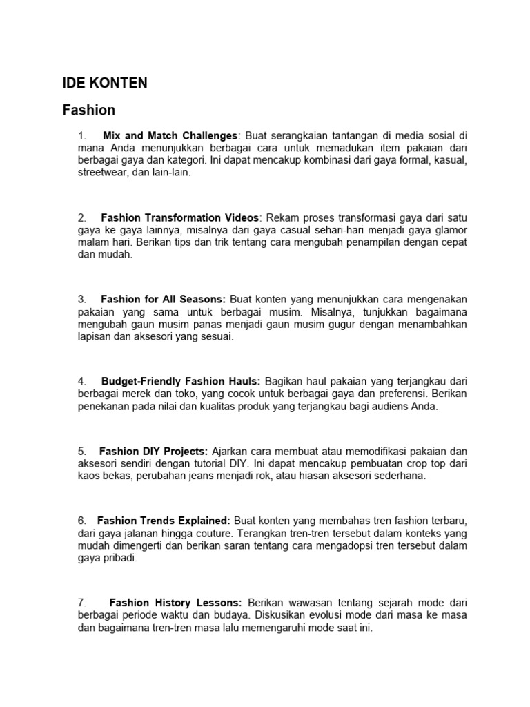 Ide Konten | PDF