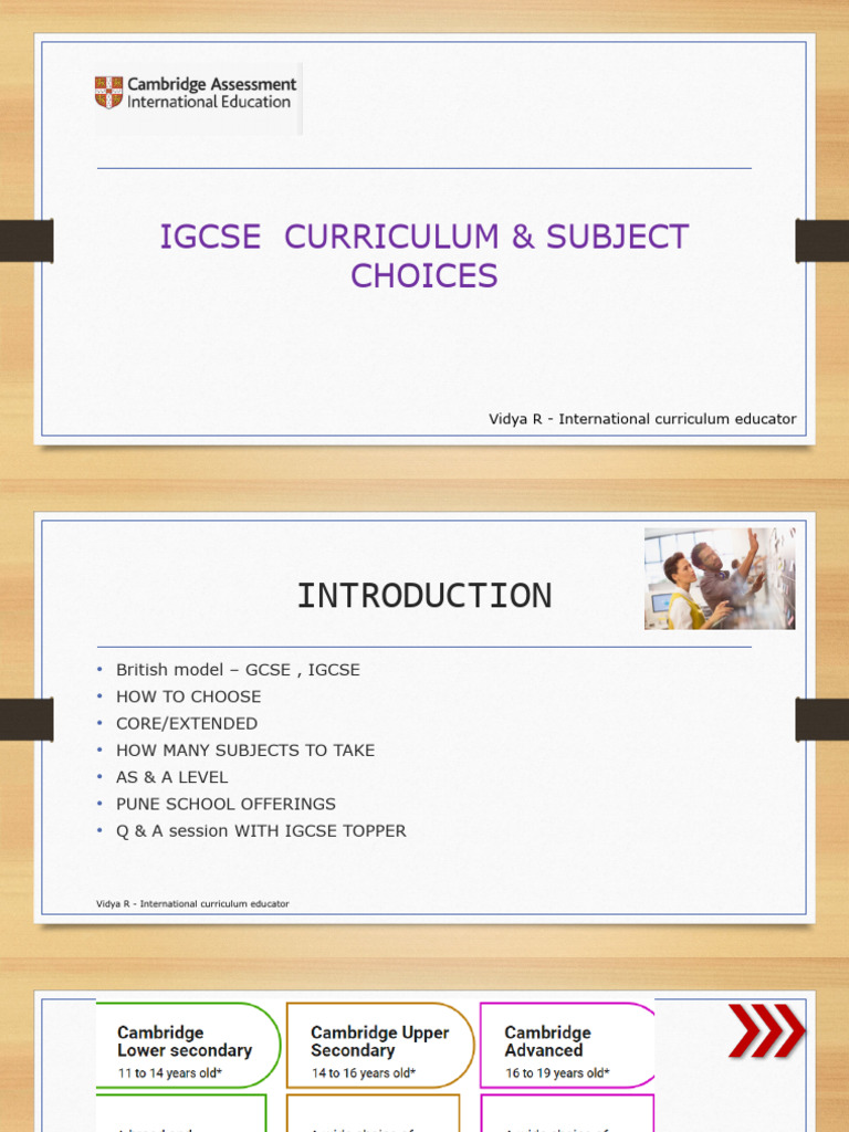 IGCSE - Subject Choice | PDF | Teachers | Curriculum