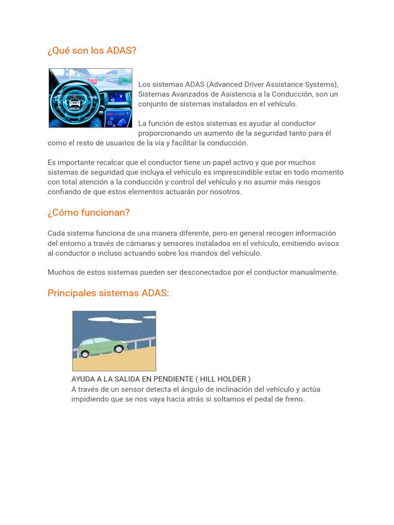 ADAS | PDF | Tecnologías automotrices | Transporte