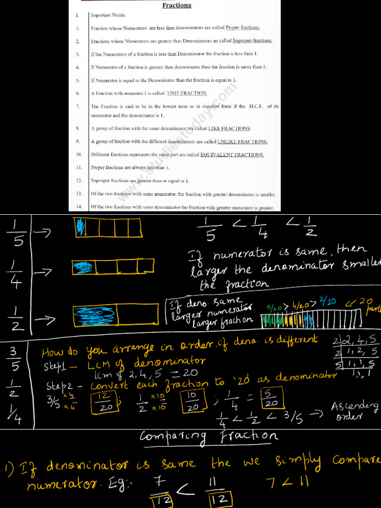 Class Notes-Fraction-Decimals | PDF