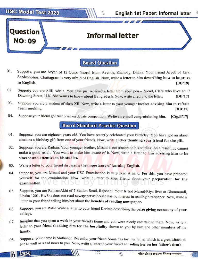 E-1.9 Informal Letter | PDF