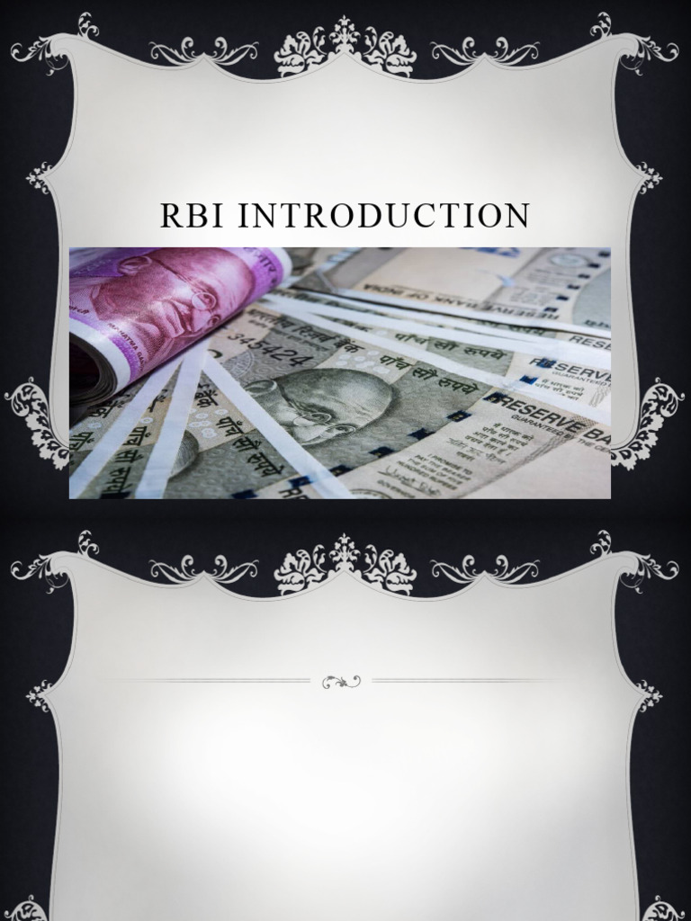 Rbi Introduction | PDF | Reserve Bank Of India | Monetary Policy