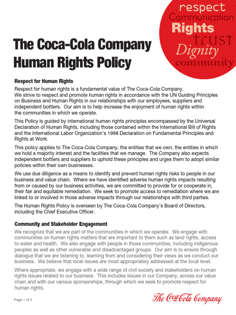 Human Rights Policy PDF English | PDF | Employment | Harassment