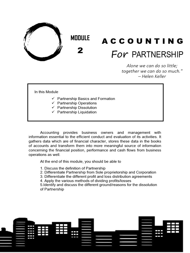 Module 2 | PDF | Partnership | Debits And Credits