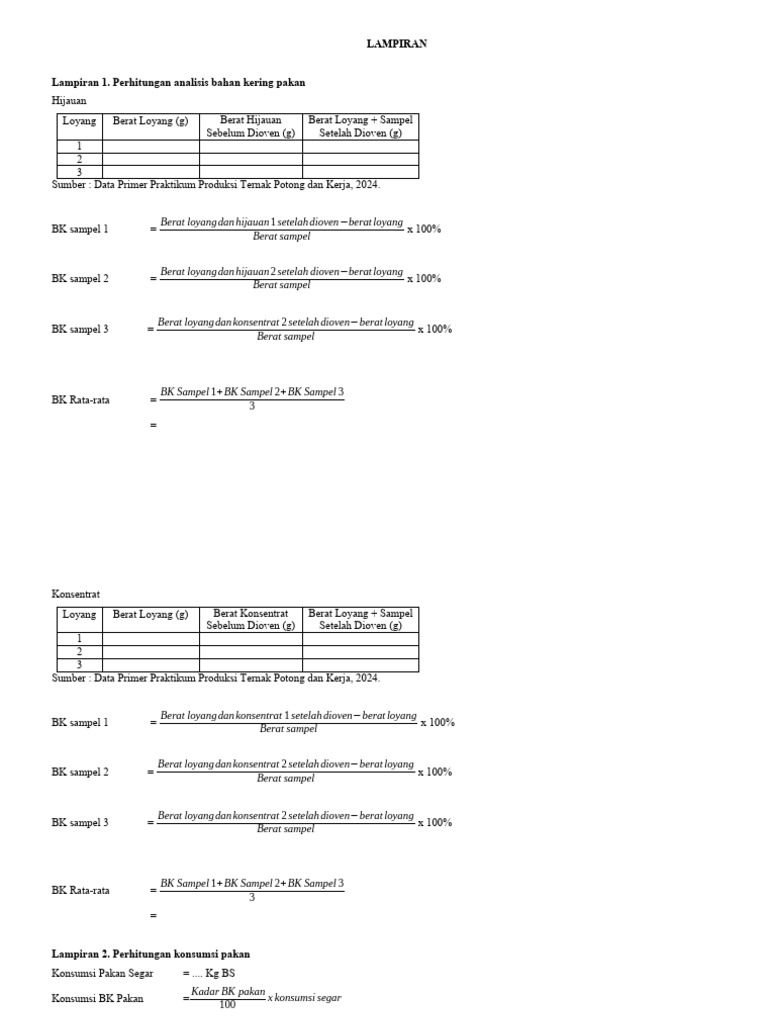 Format Lampiran PTPK 2024 | PDF