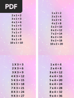 Cute Multiplication Table 1-10 | PDF
