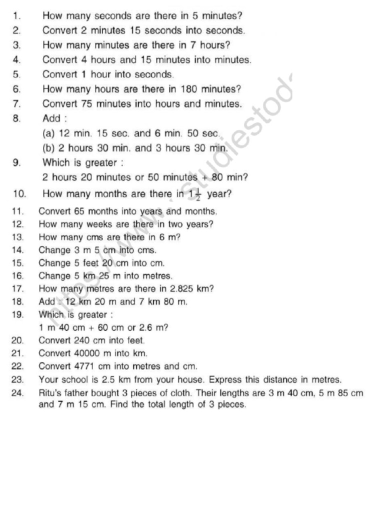 Metric Conversion Worksheet | PDF