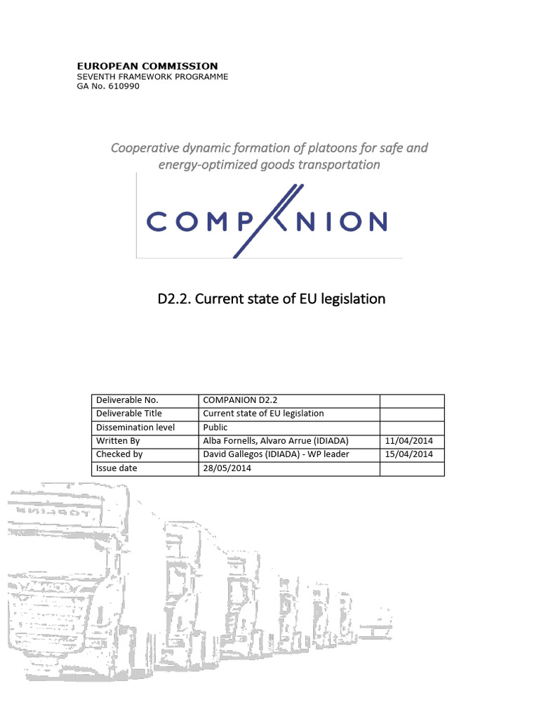 COMPANION D2.2 Current State of The EU Legislation | PDF | Ieee 802.11 ...