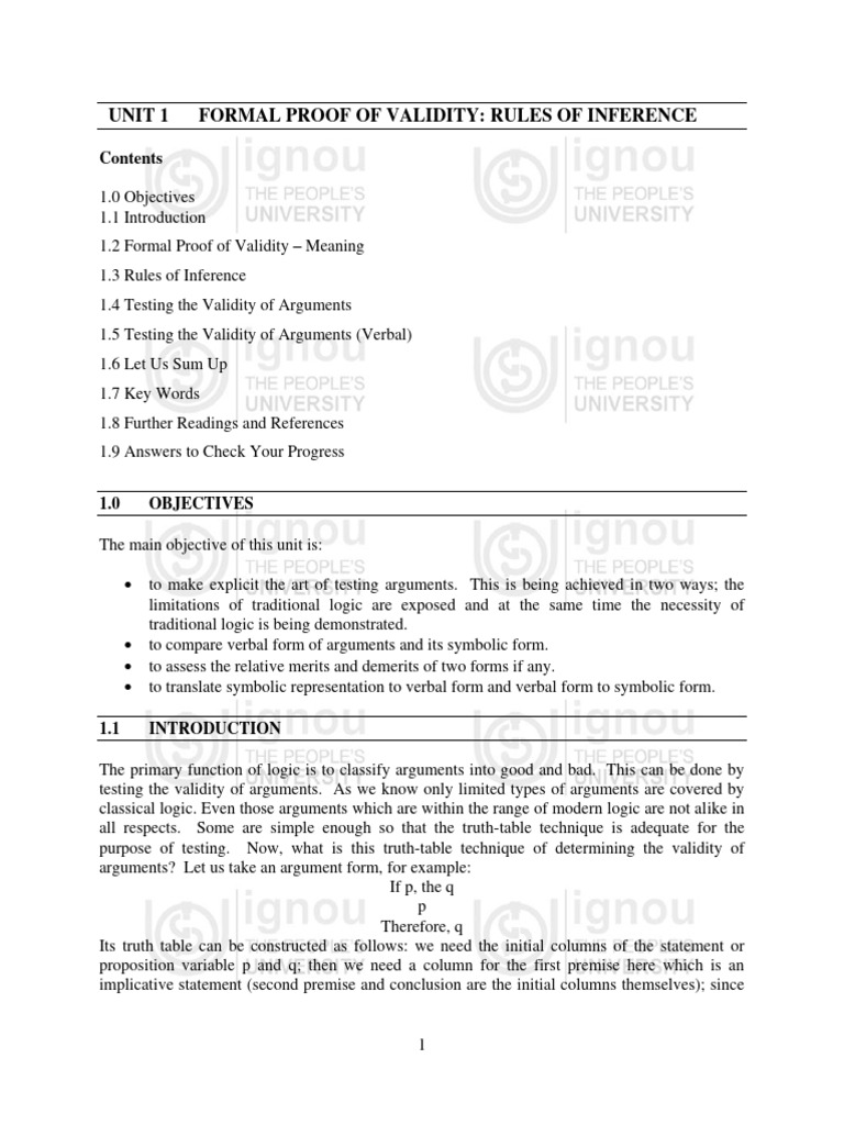 Unit 1 | Download Free PDF | Argument | Logic