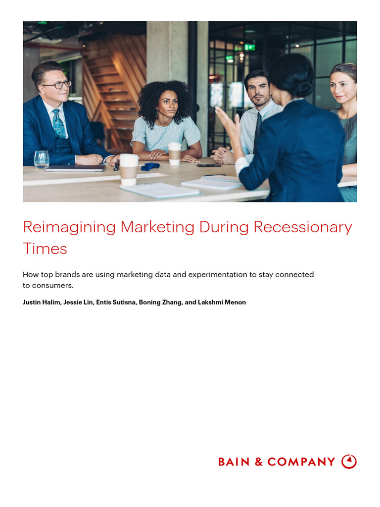 Bain Brief Reimagining Marketing During Recessionary Times | PDF ...