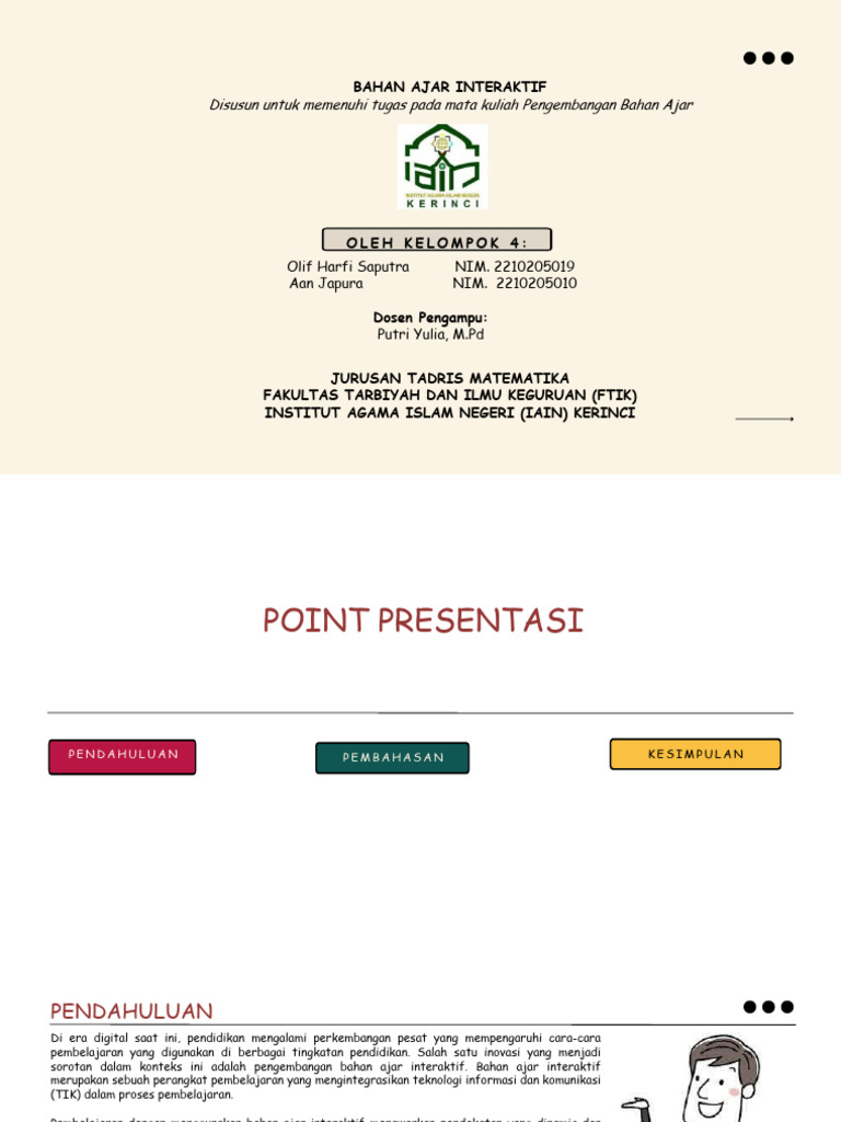 Bahan Ajar Interaktif Kelompok 4 | PDF | Karier & Perkembangan