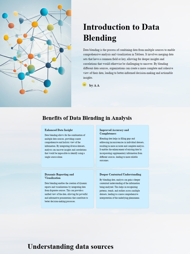 Introduction To Data Blending Pdf Data Computing