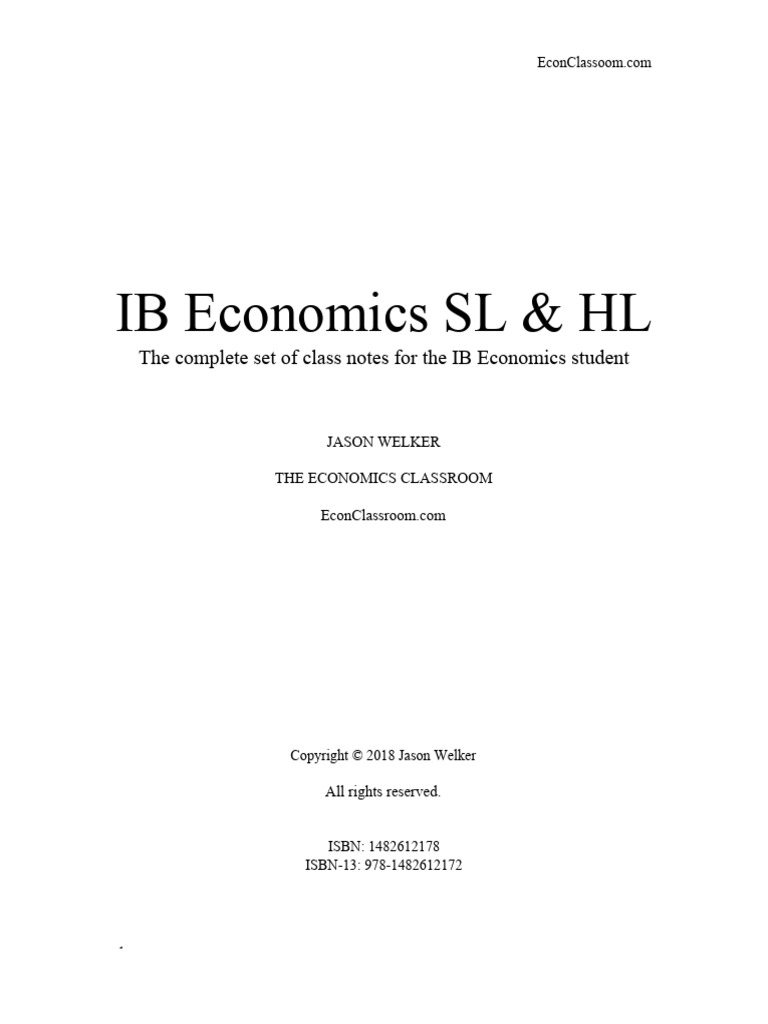 Ib Econ Complete Set of Class Notes New July 2018 | PDF | Monopoly | Demand