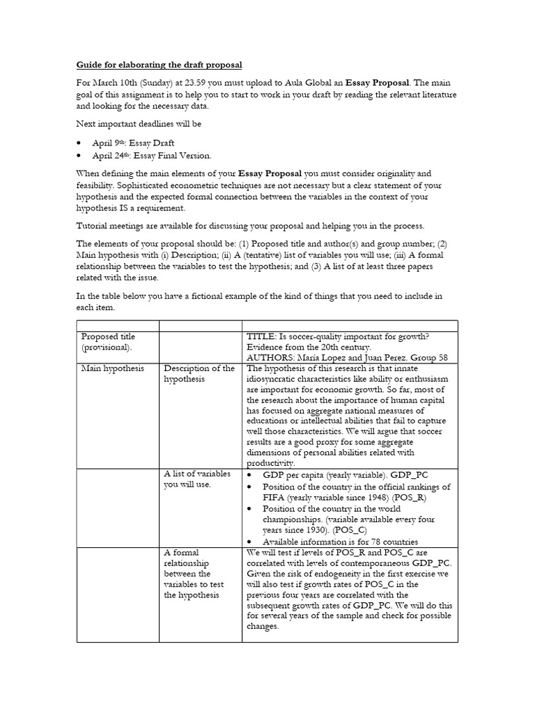 2024-Guide For Draft Proposal | PDF | Economic Growth | Essays