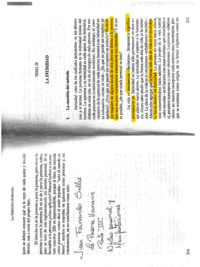 Sellés III Tema 29 La Intimidad | PDF