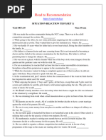 SRT Practice Set - 1 | PDF