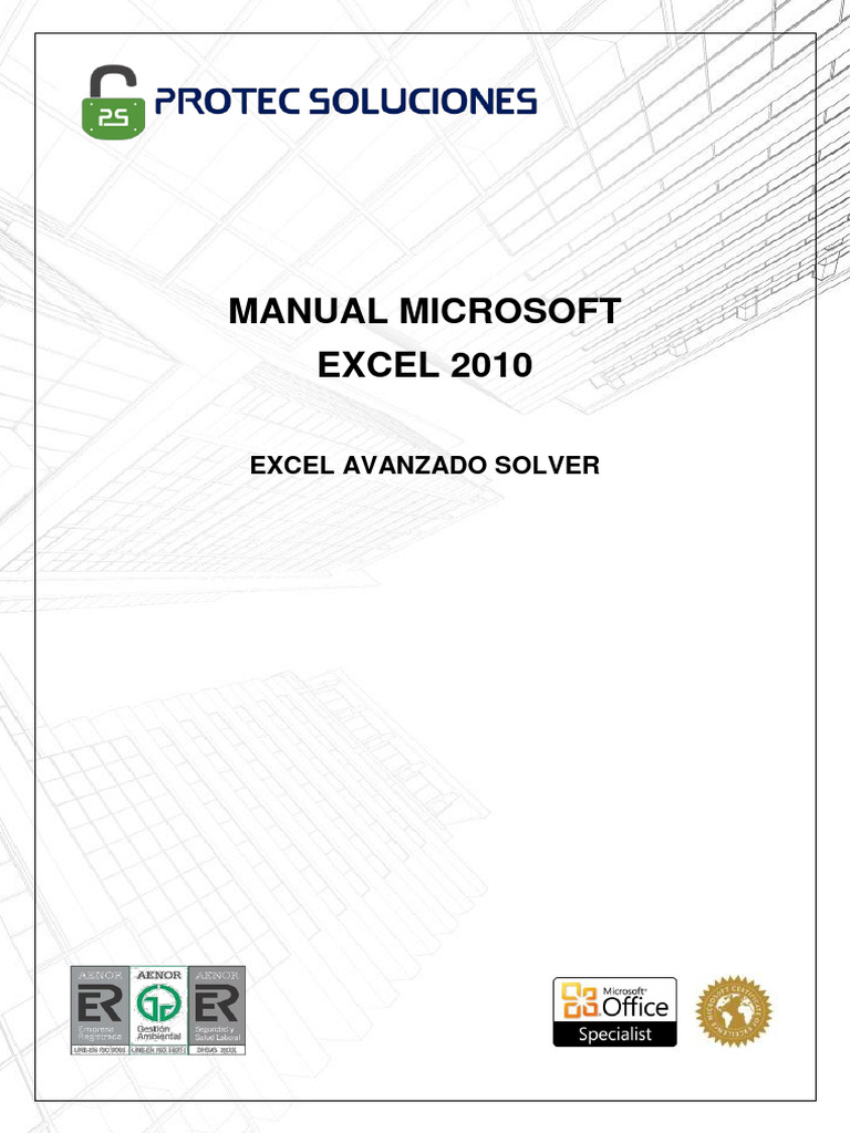 Guía Avanzada Solver en Excel 2010 | PDF | Microsoft Excel | Programación lineal